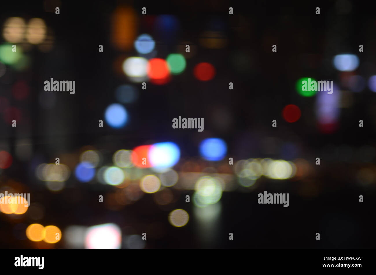 A blur of coloured lights at night Stock Photo - Alamy