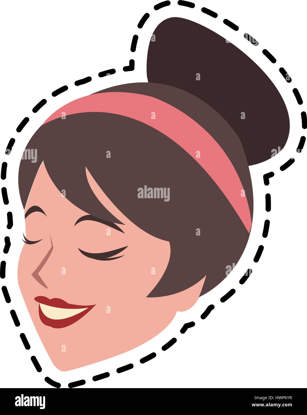 pretty brunette woman icon image Stock Vector Image & Art - Alamy