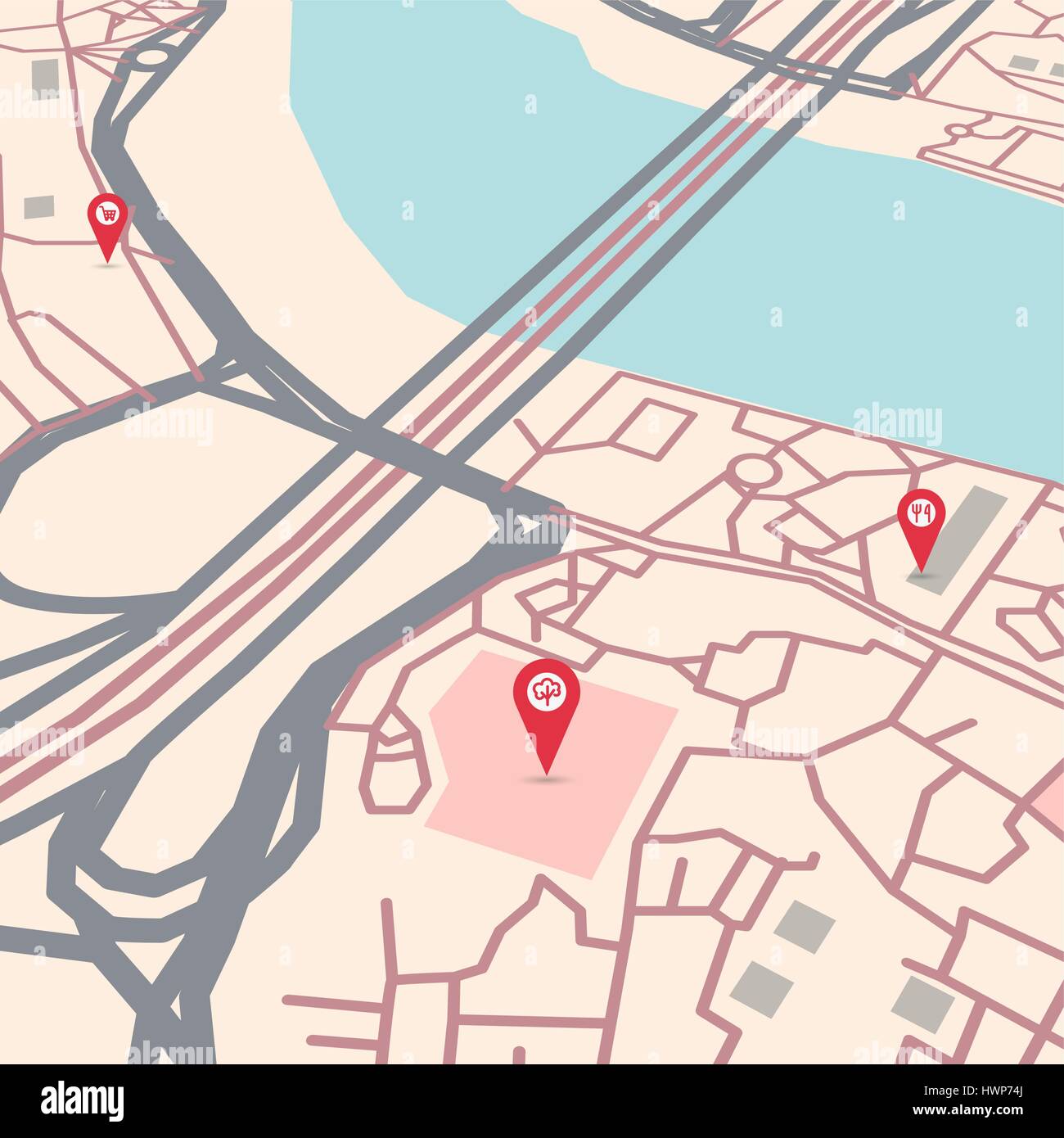 Vector city map Stock Vector Image & Art - Alamy