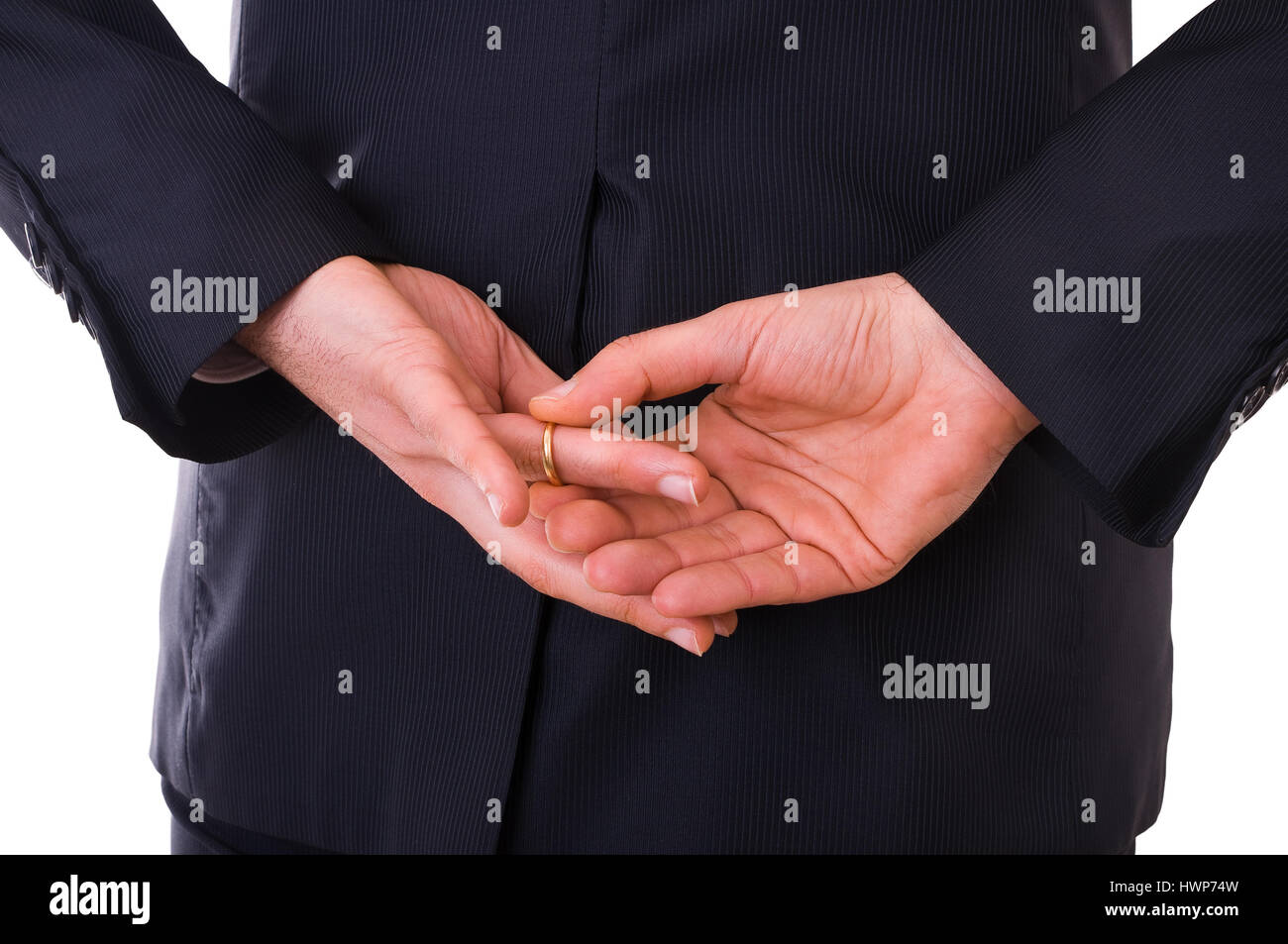Business man taking off his wedding ring Stock Photo - Alamy
