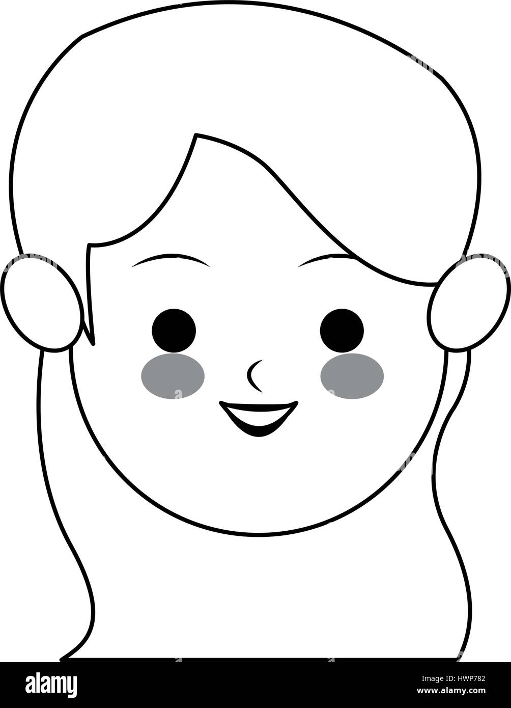 Cute cheerful positive girl Stock Vector Images - Alamy