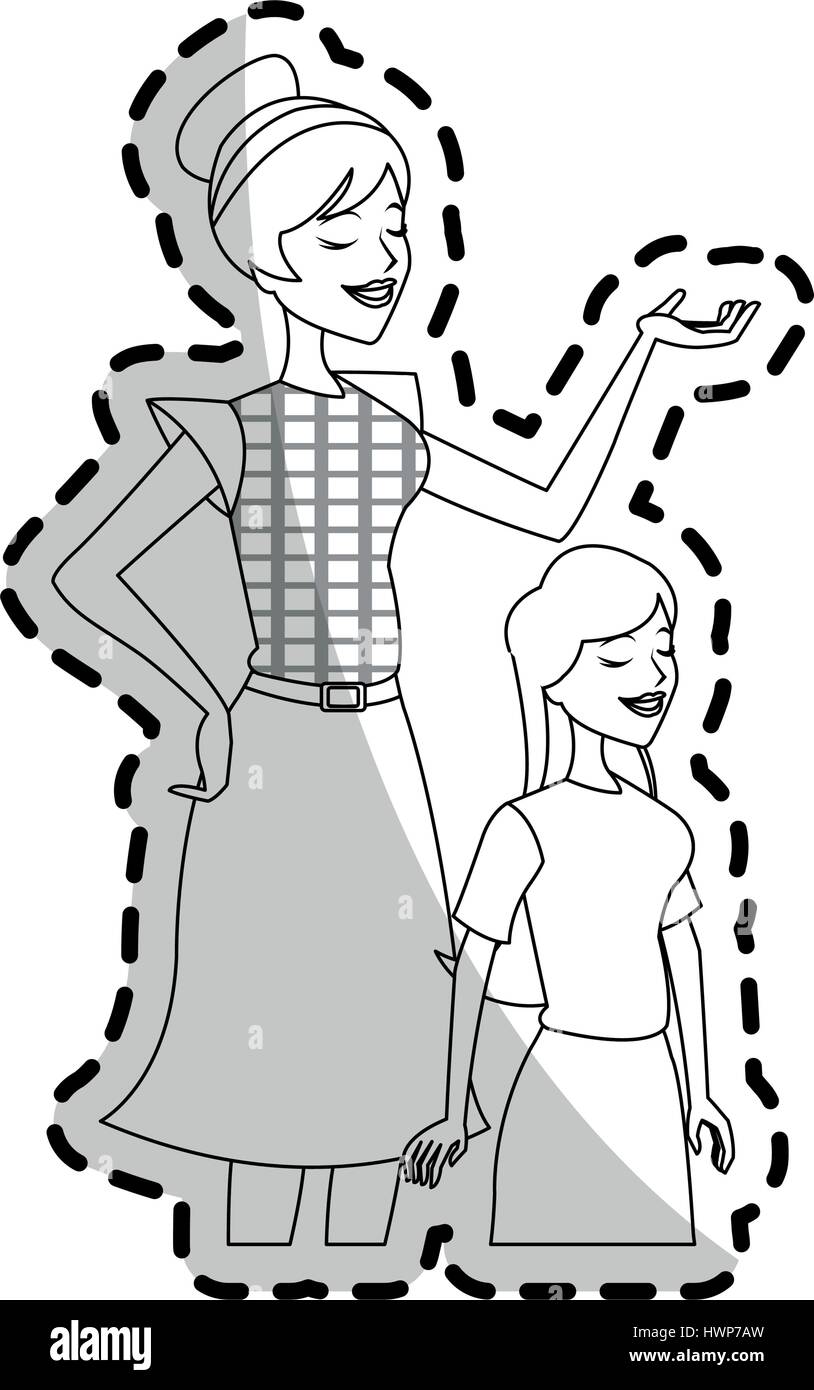 Happy joyful daughter kid Stock Vector Images - Alamy