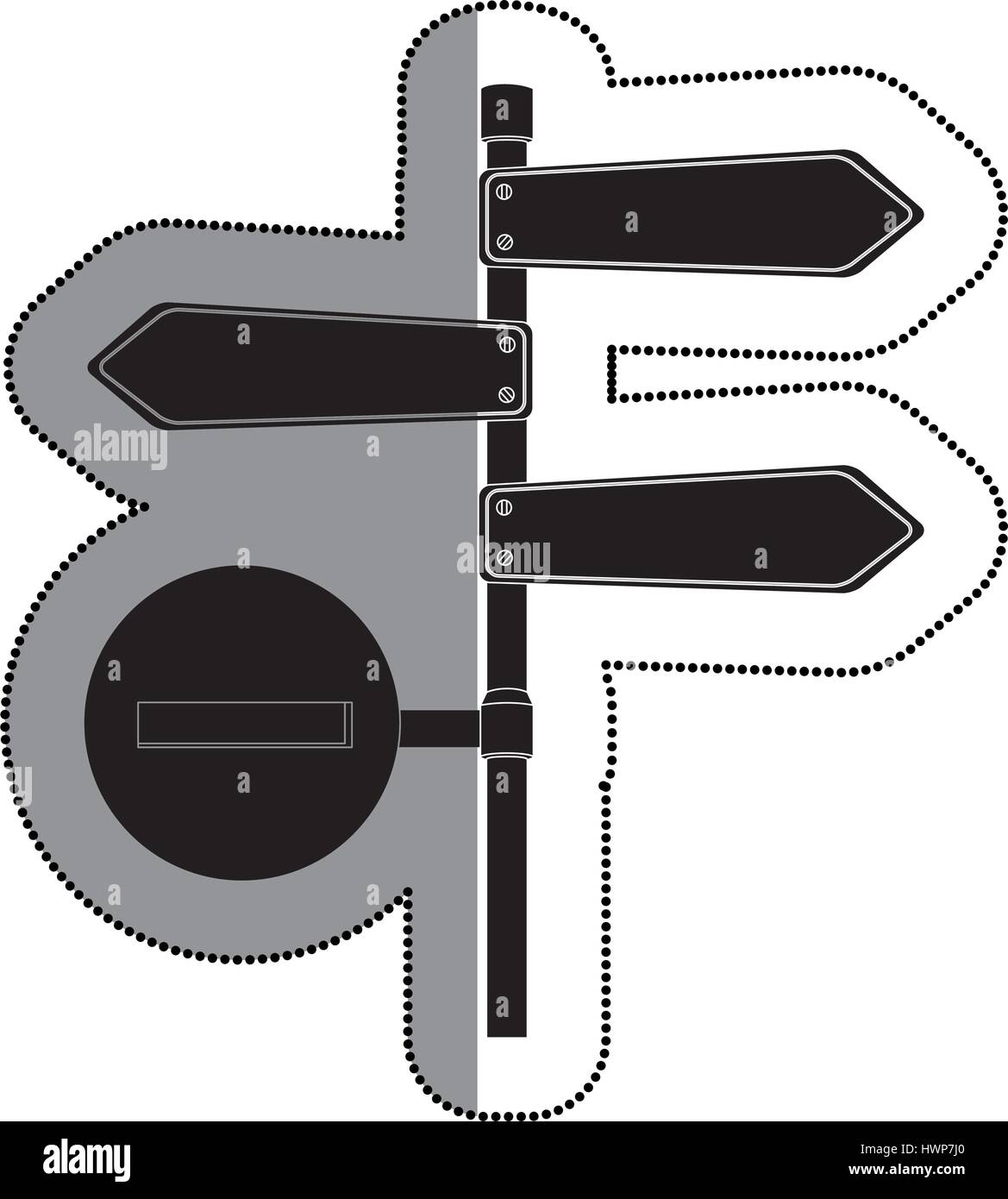 road traffic signal with arrow vector illustration design Stock Vector ...