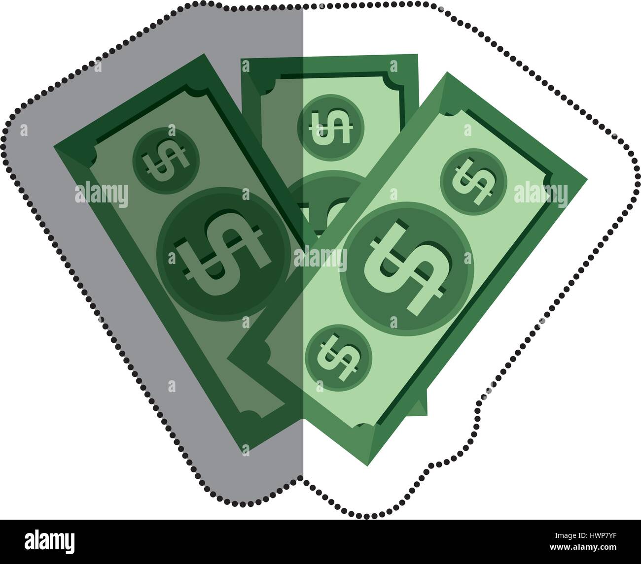 bills dollars isolated icon vector illustration design Stock Vector ...