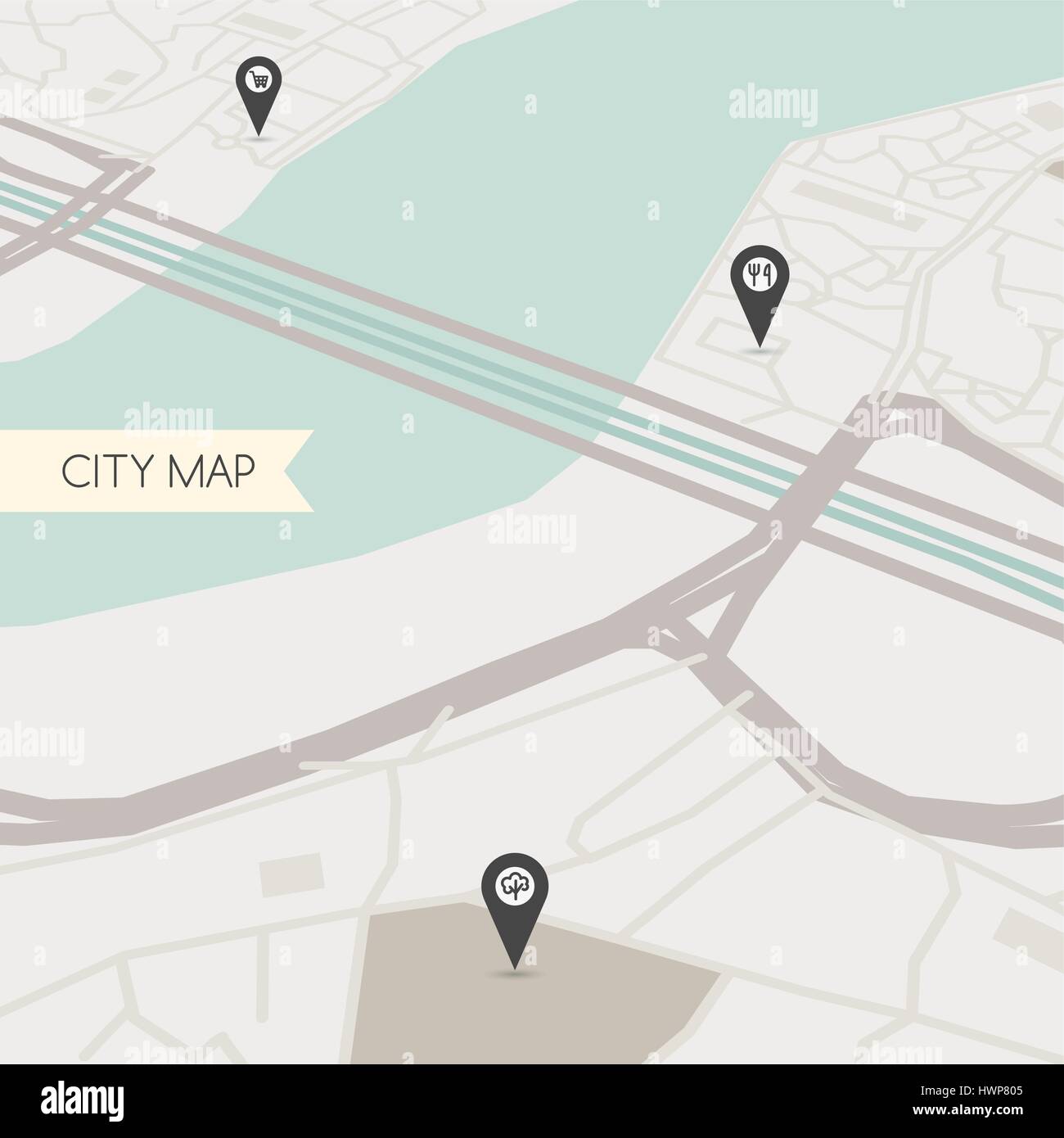 Vector city map Stock Vector Image & Art - Alamy