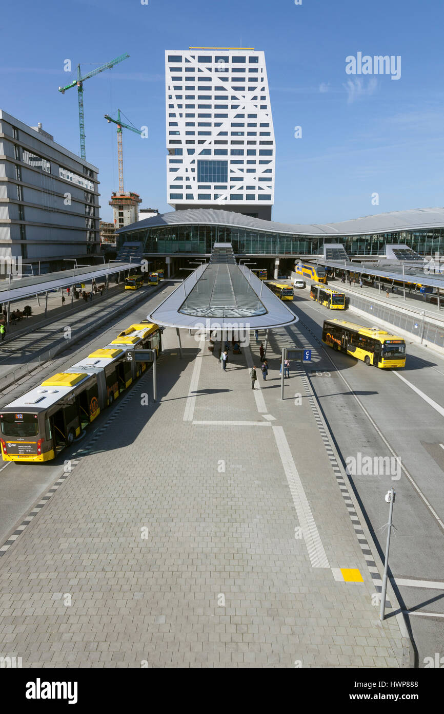 utrecht, 15march 2017: new railway station and bus station utrecht seen ...