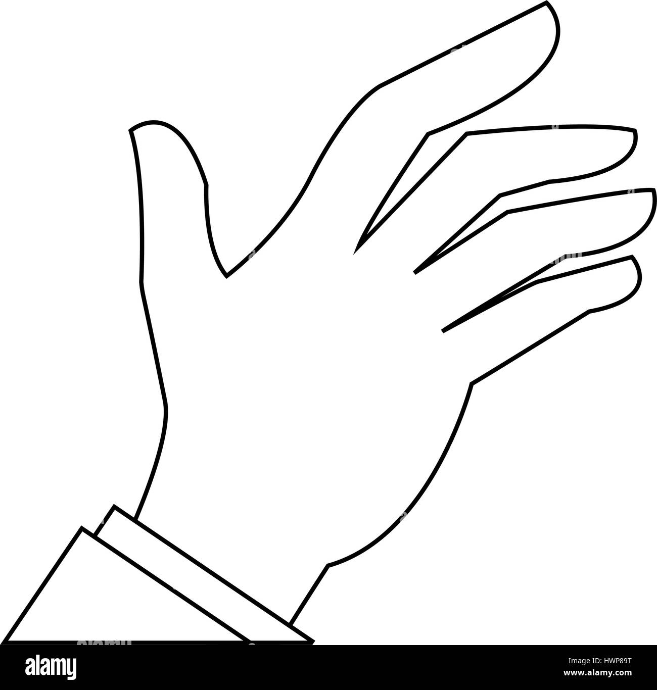 open hand icon image Stock Vector Image & Art - Alamy