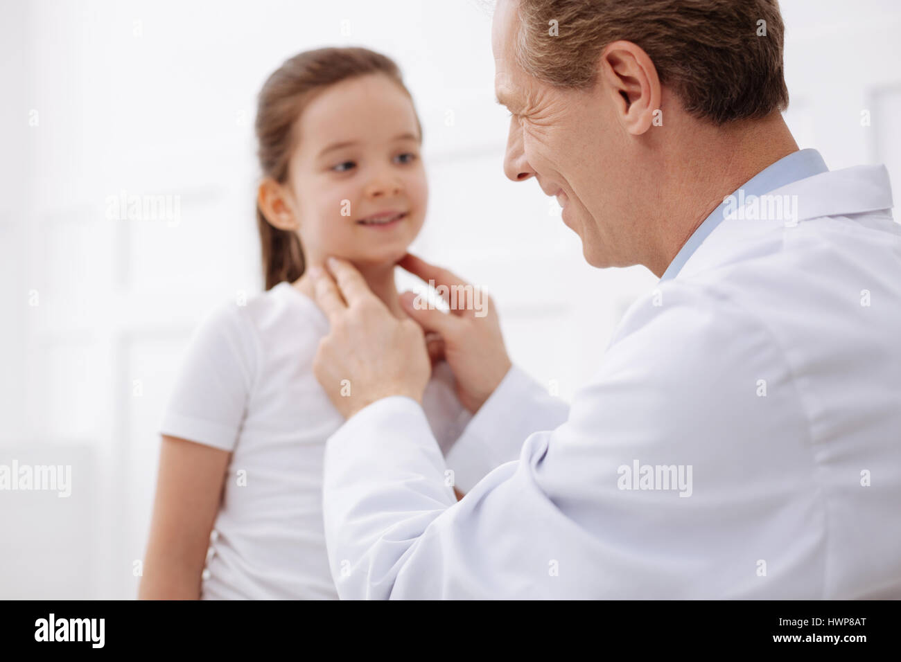 Relaxed mood. Competent friendly nice doctor running some tests ...