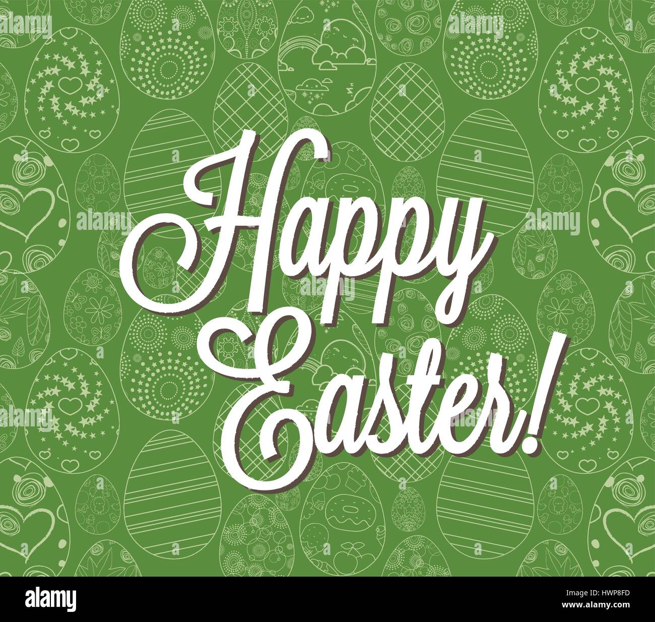 Happy Easter Egg Lettering On Egg Background Stock Vector Image And Art