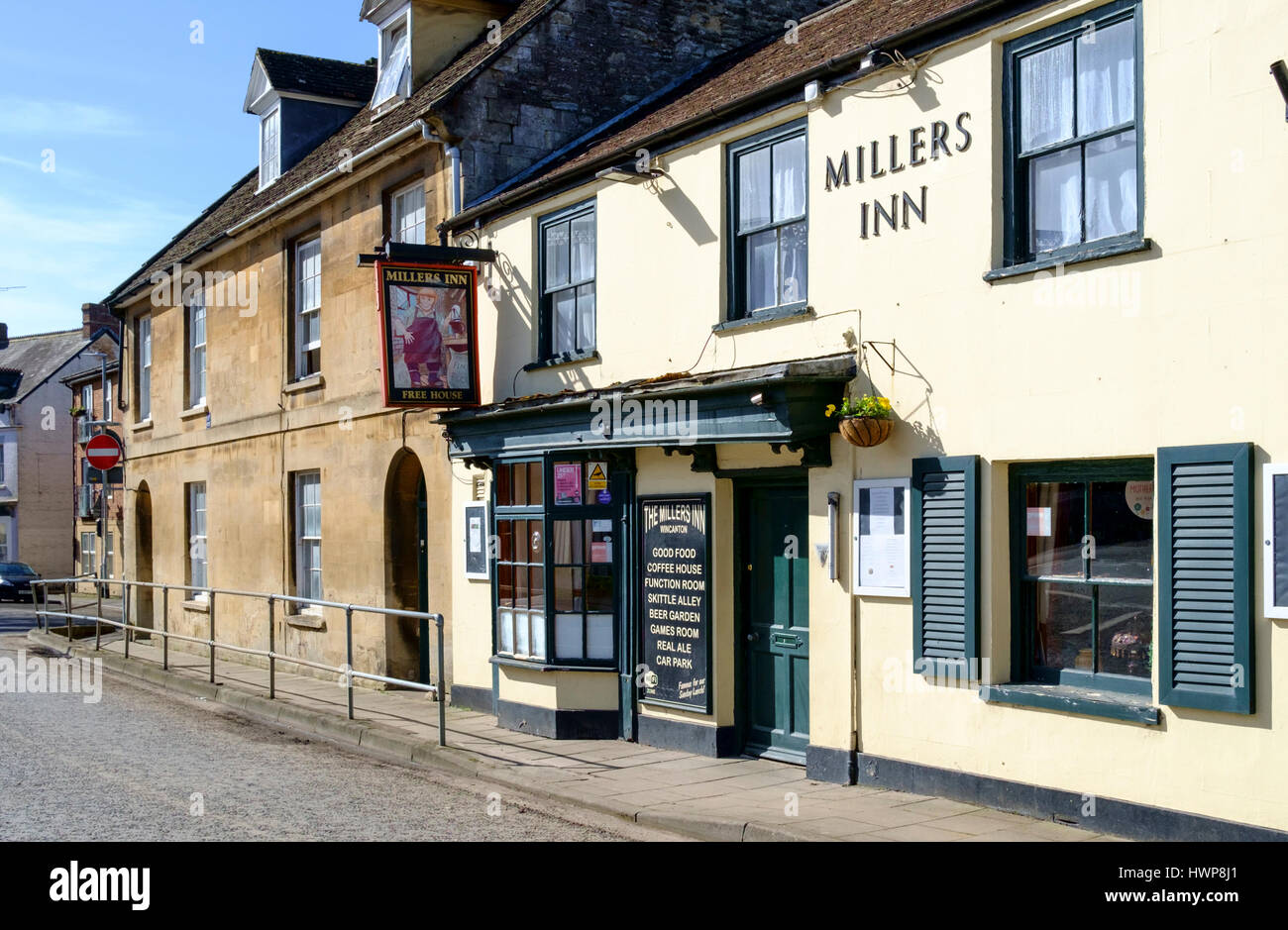 Views of Wincanton Town in somerset England UK. Millers Inn Stock Photo ...