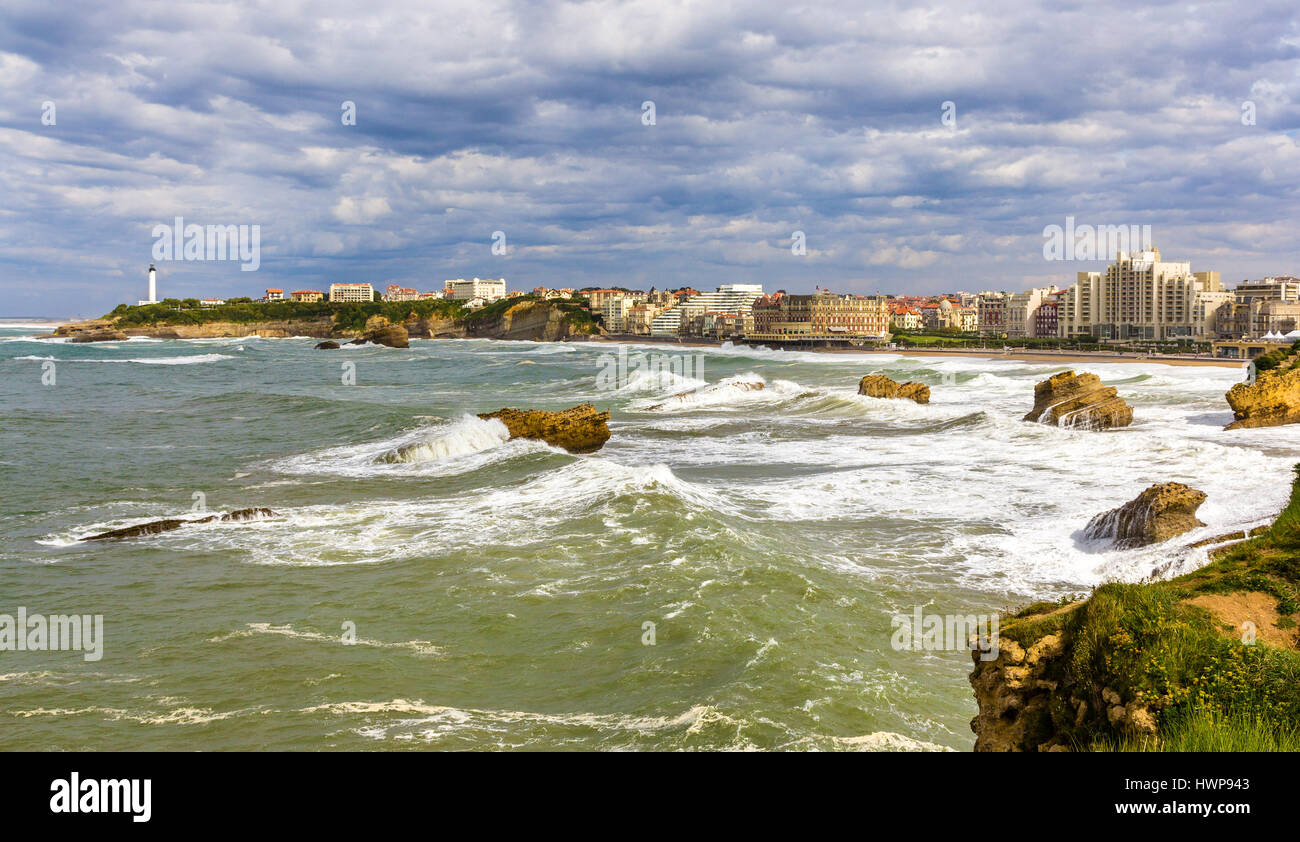 Biarritz beach autumn hi-res stock photography and images - Alamy