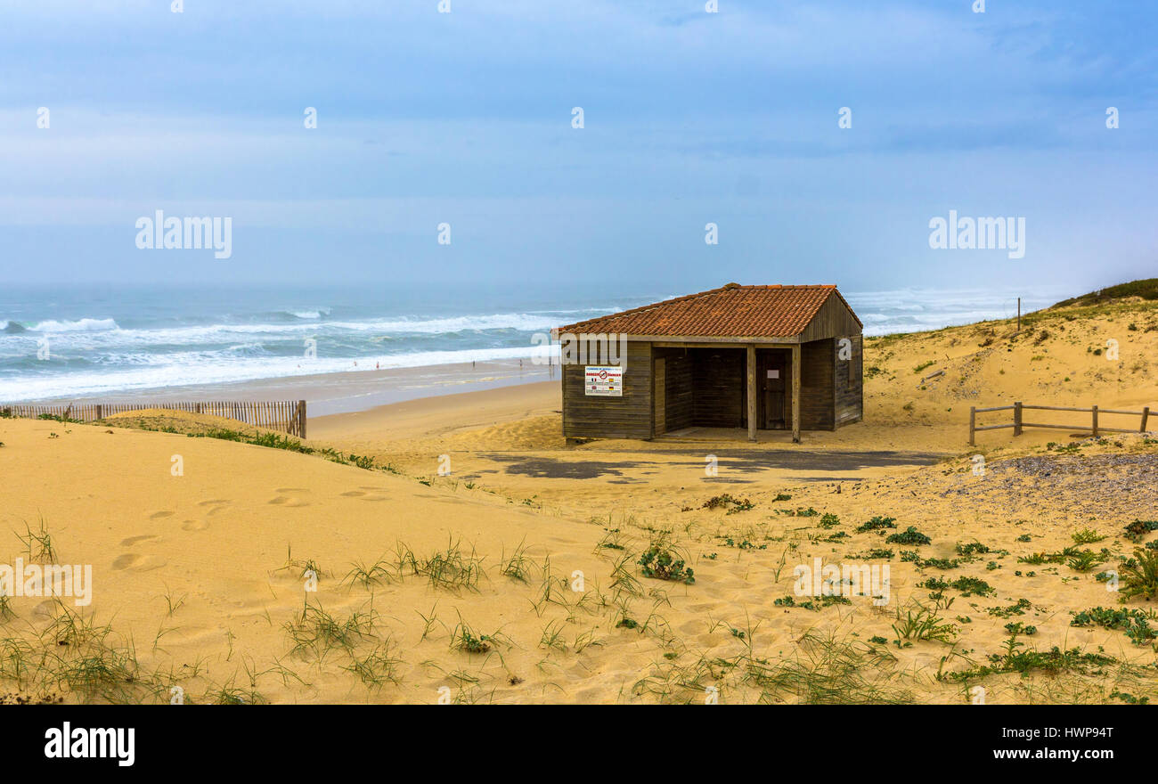 Dunes and beach in Seignosse - France Stock Photo - Alamy
