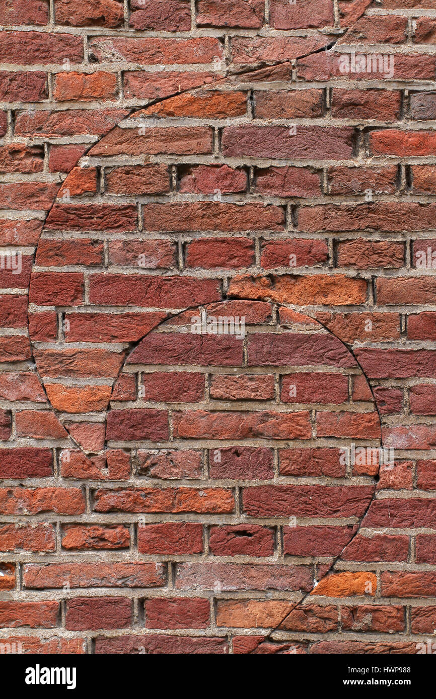 Red brick art in Leiden The Netherlands 2014 Stock Photo - Alamy