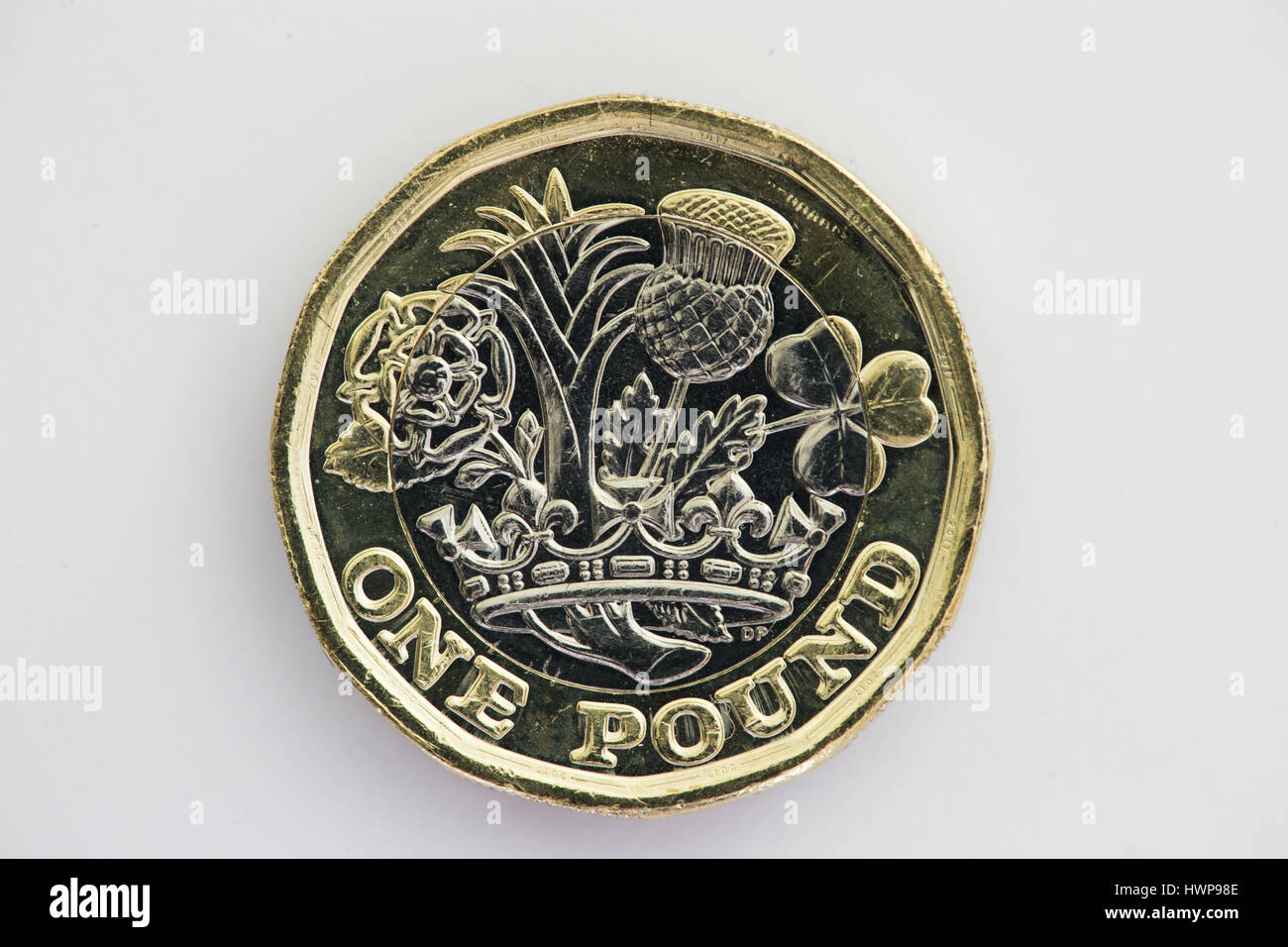 A new one pound coin. Â£1 Stock Photo - Alamy