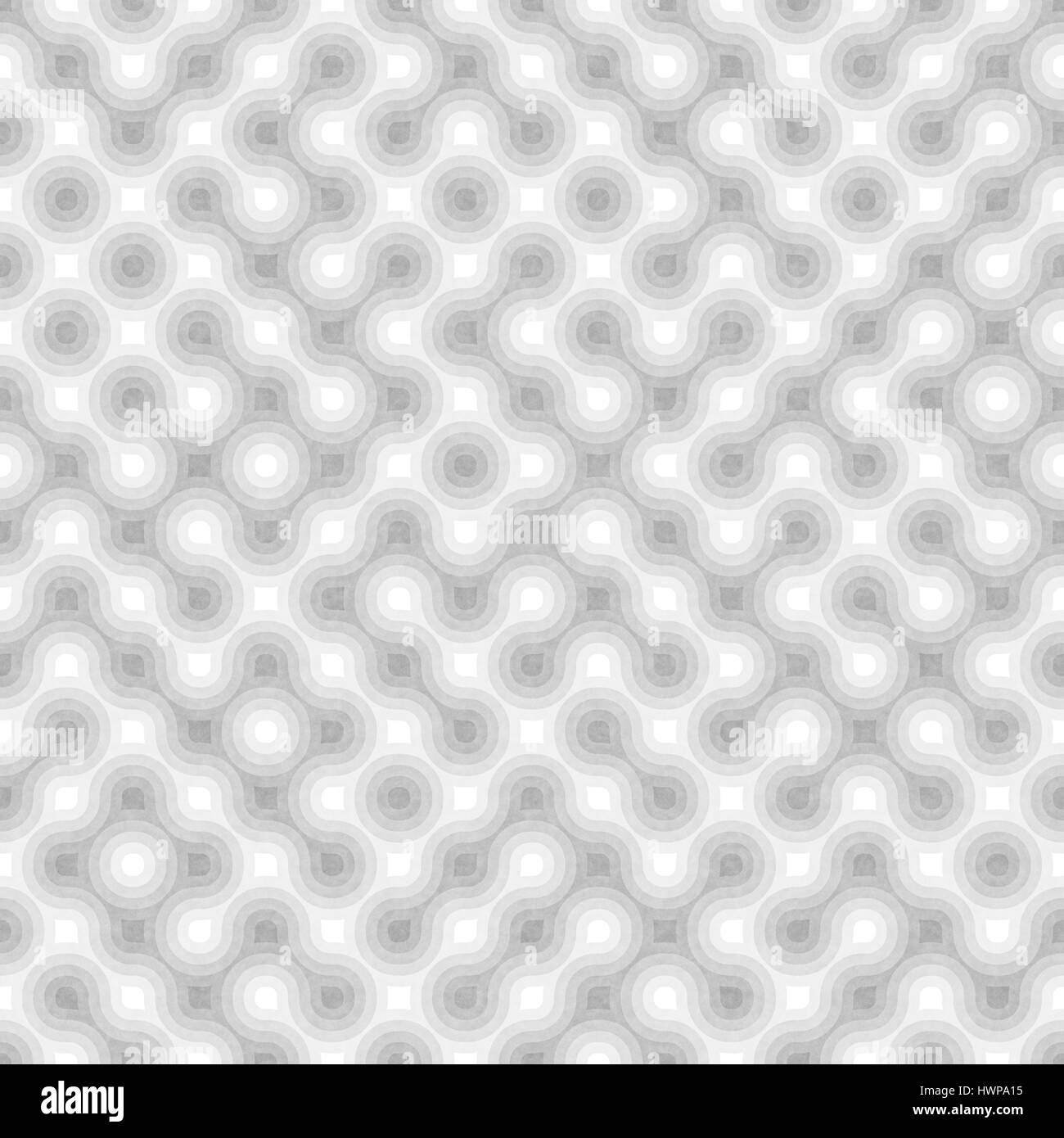 Seamless Black and White Tangled Round Stripes. Textured Geometric ...