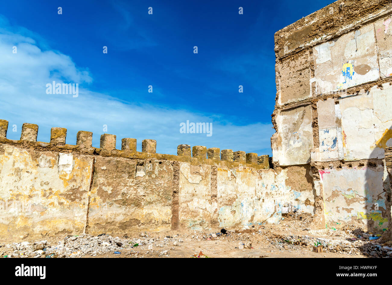 Architecture of old Essaouira town, Morocco Stock Photo - Alamy