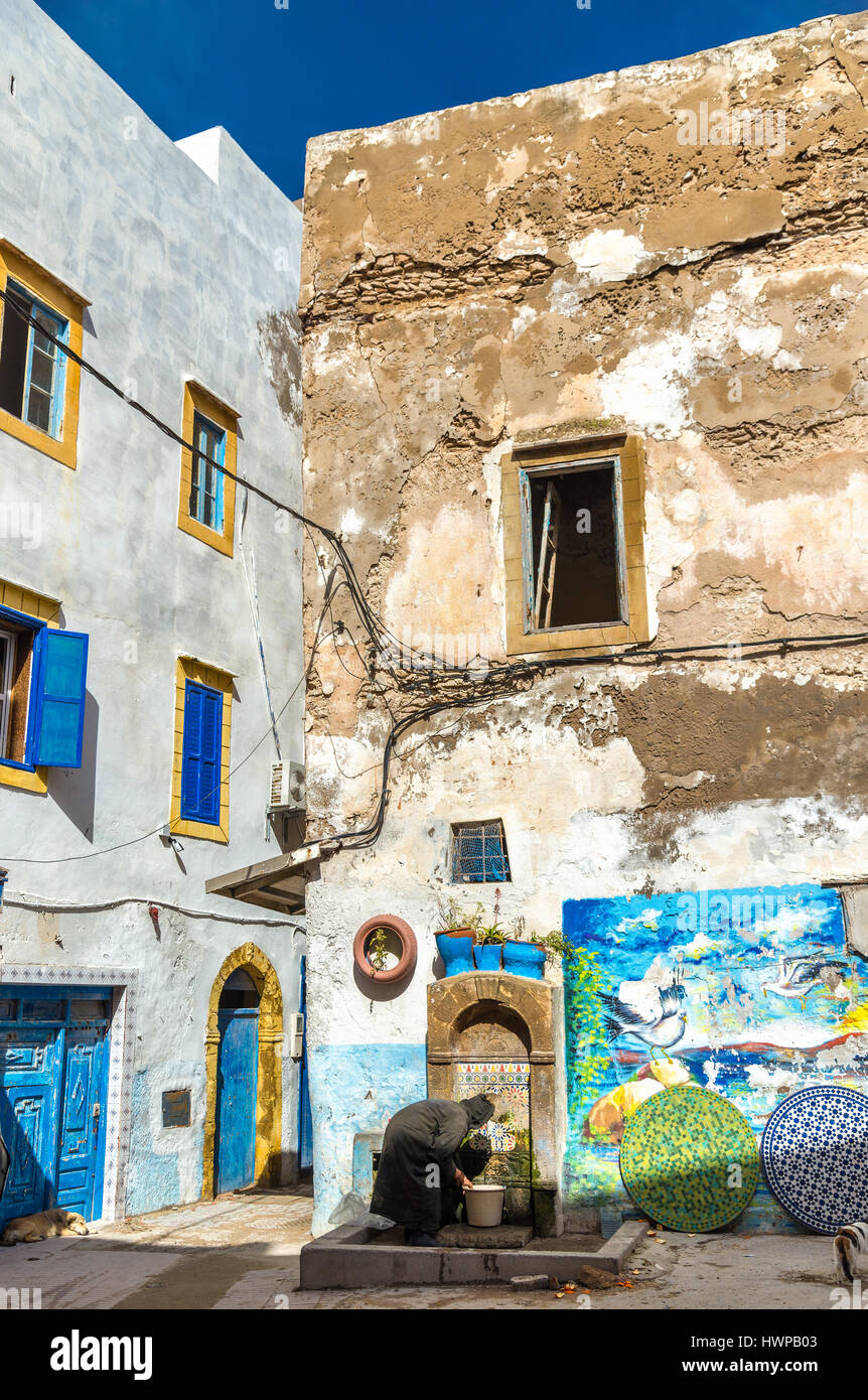 Architecture of old Essaouira town, Morocco Stock Photo - Alamy