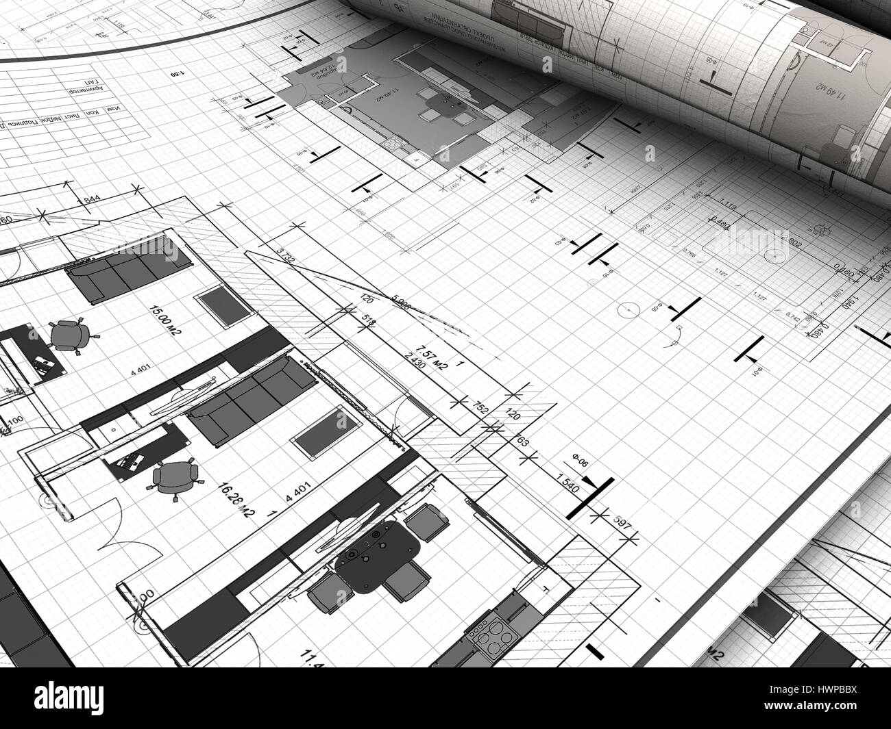 Blueprints background hi-res stock photography and images - Alamy