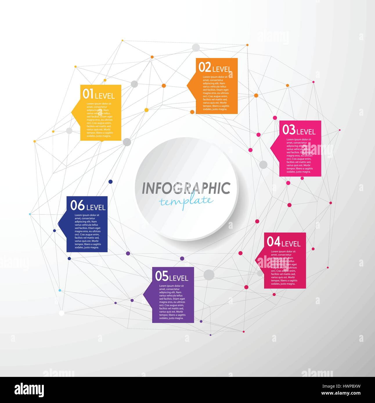 Colorful infographic template with place for your own text - light ...