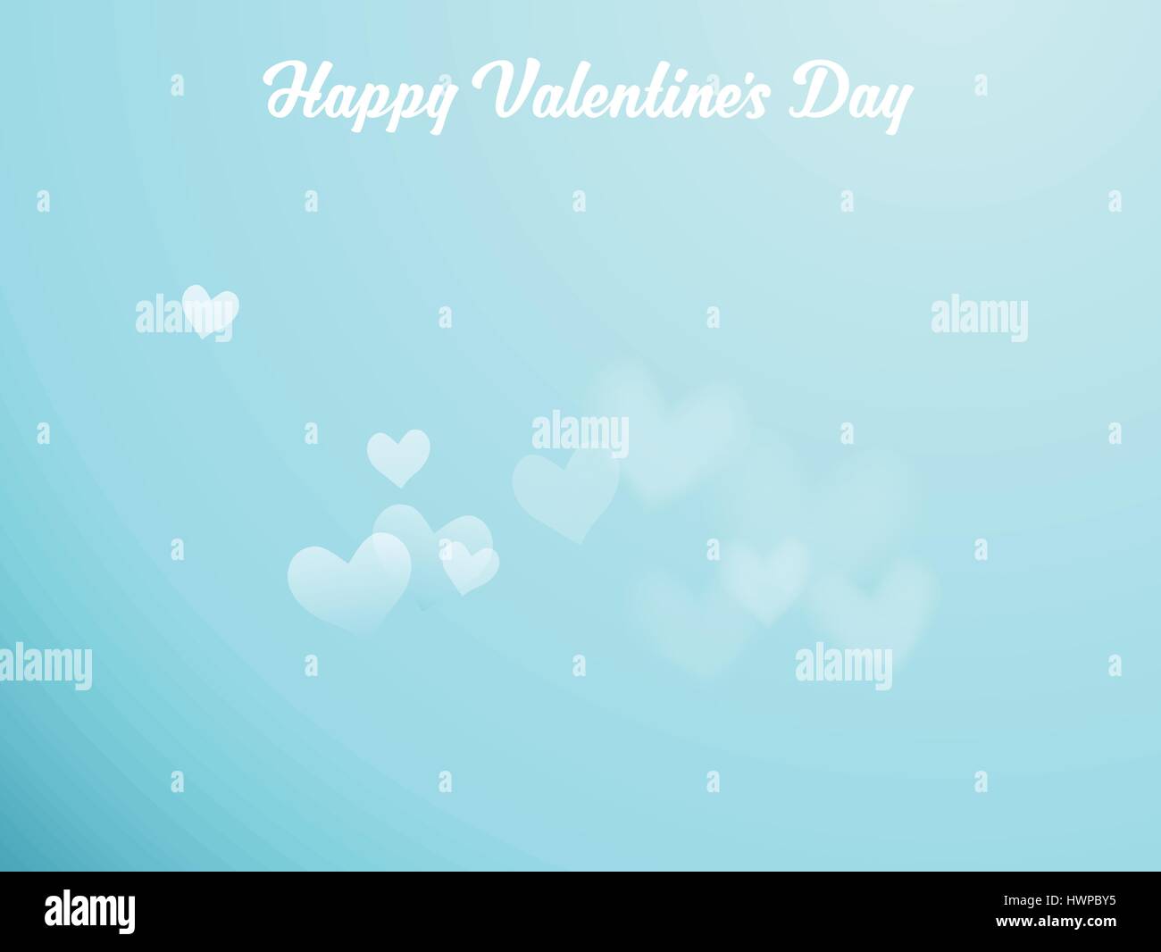 Dream with hearts on blue sky and Happy Valentine's Day wishes Stock ...