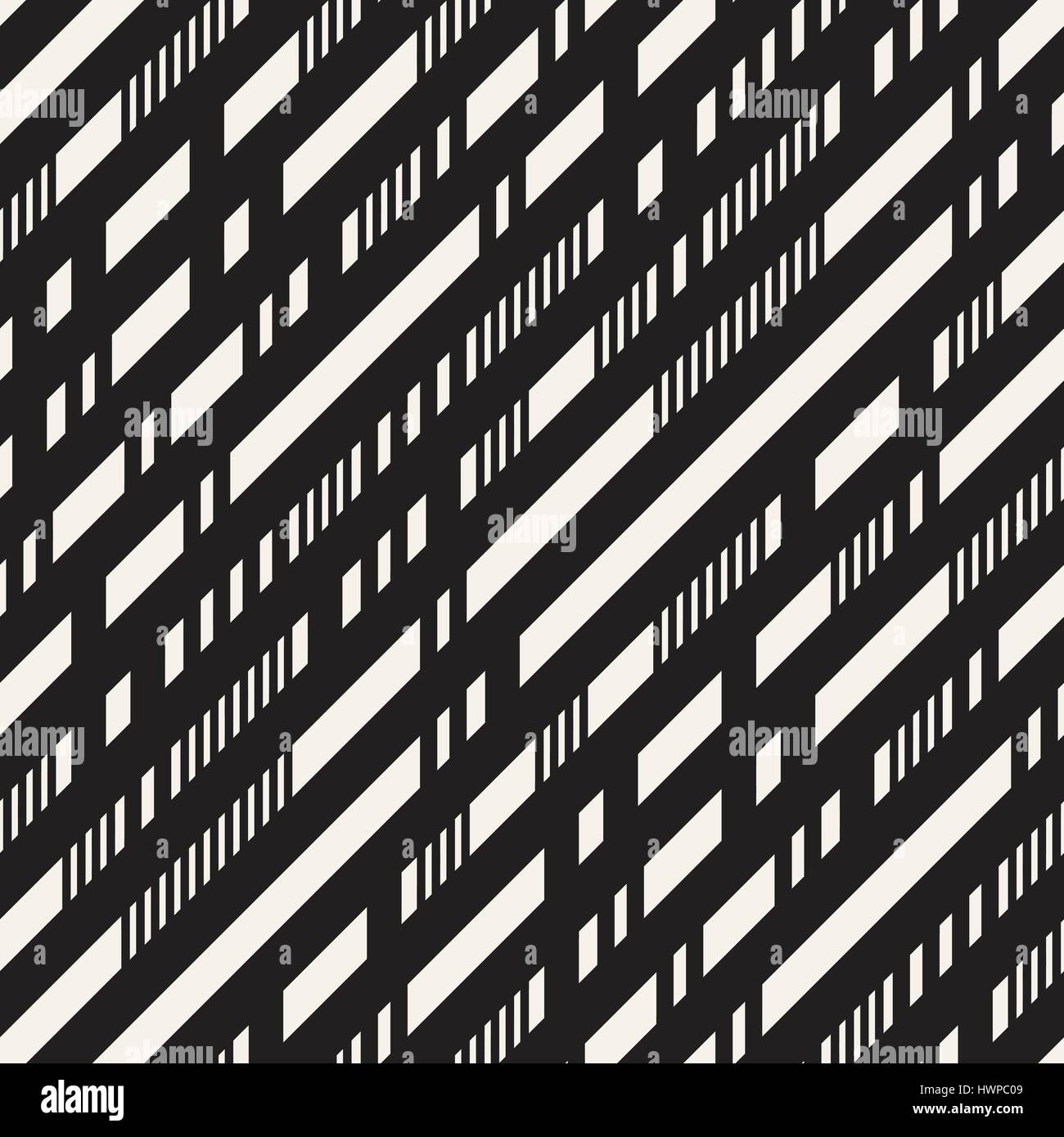 Black and White Irregular Dashed Lines Pattern. Abstract Vector ...