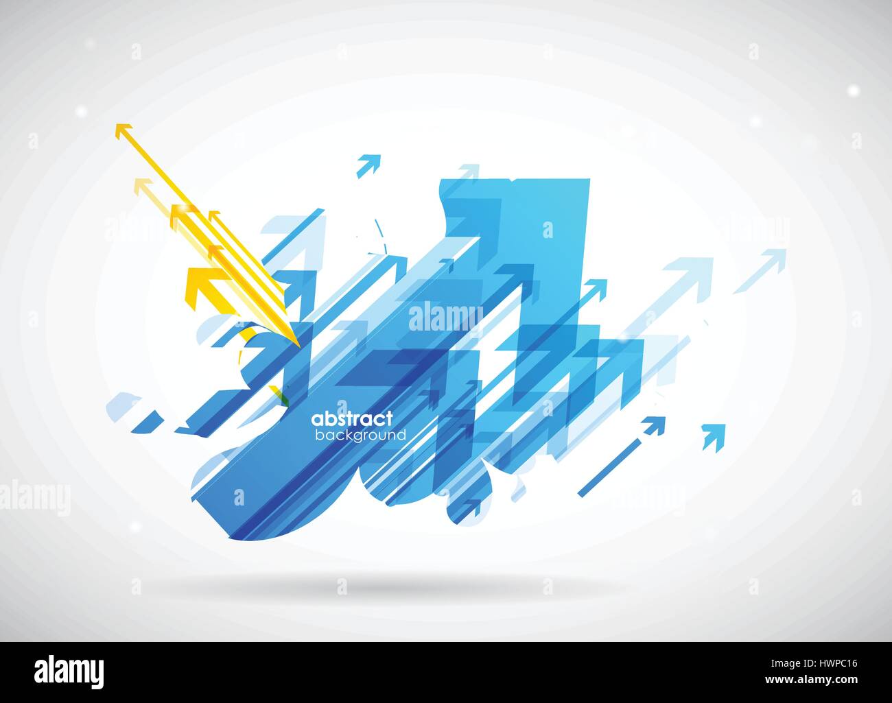 Abstract blue, yellow arrows background wallpaper Stock Vector Image ...