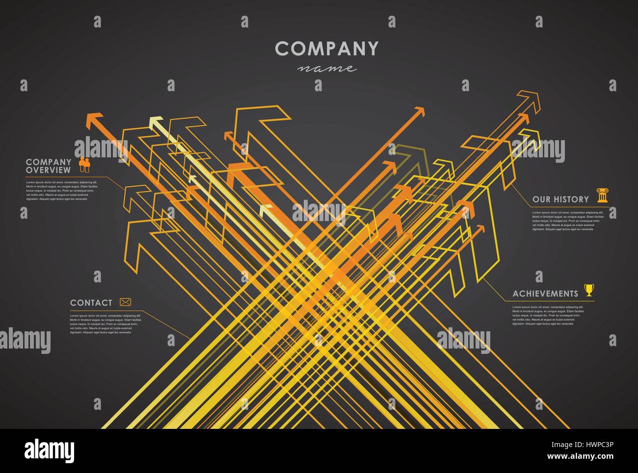 Company infographic overview design hi-res stock photography and images ...