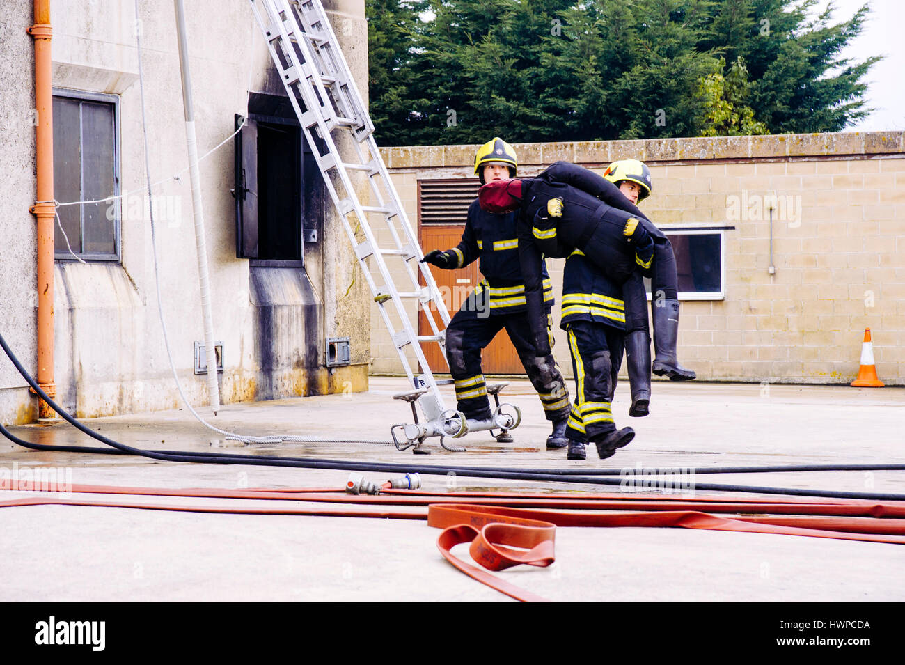 Fire and Rescue Service Training Stock Photo - Alamy