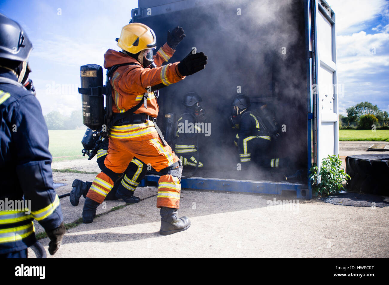 Fire and Rescue Service Training Stock Photo - Alamy