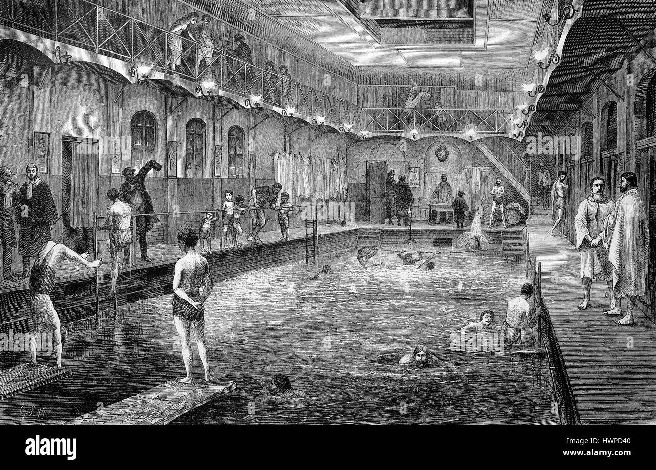 Evening winter time in Black and White Stock Photos & Images - Alamy