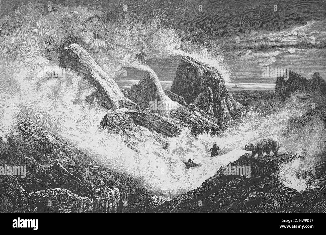 Ice on north sea Black and White Stock Photos & Images - Alamy