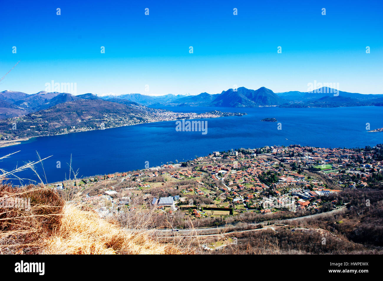 panorama of Baveno and Lake Maggiore from above Stock Photo - Alamy