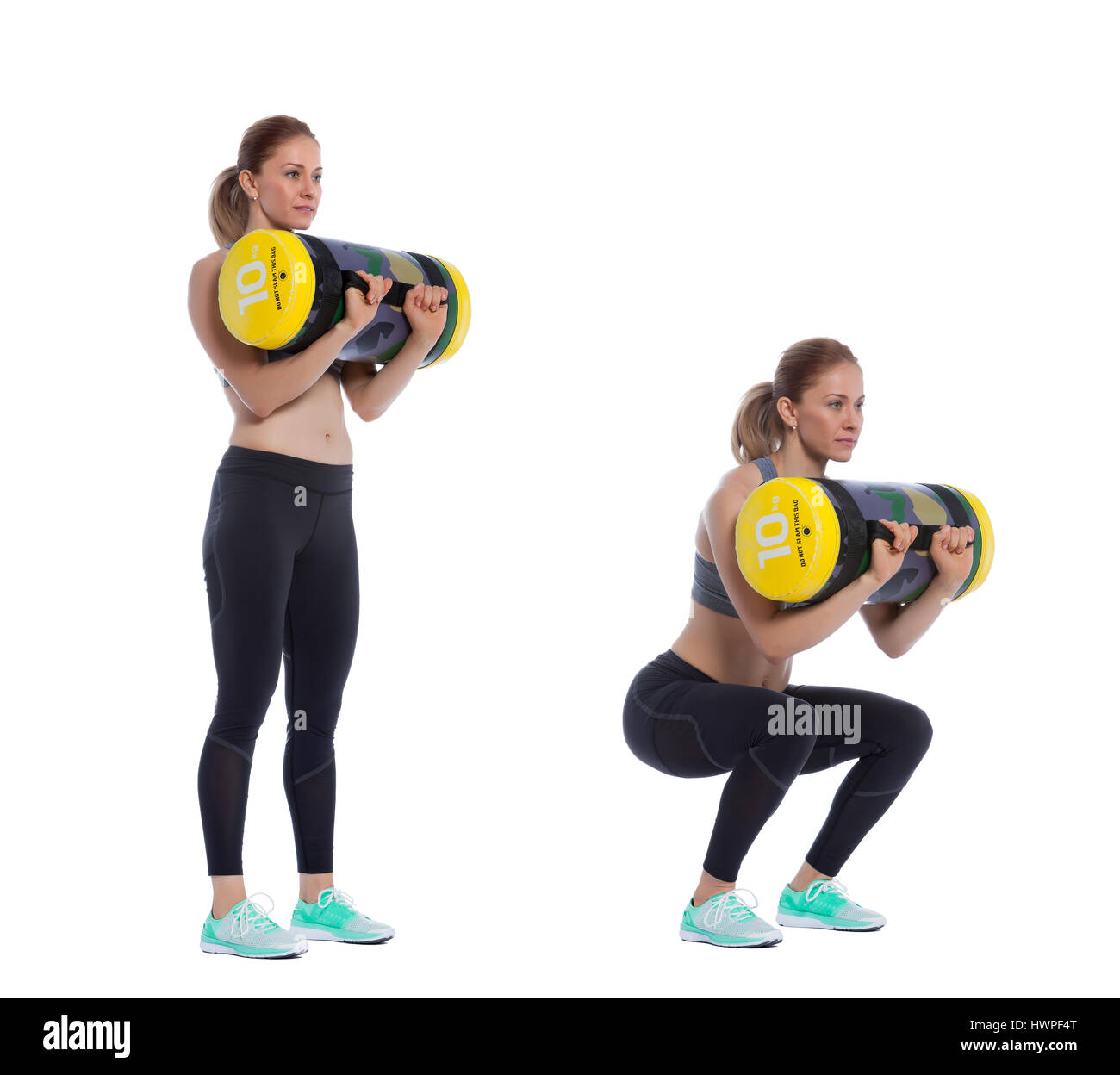 Core bag exercise executed with a professional trainer Stock Photo - Alamy