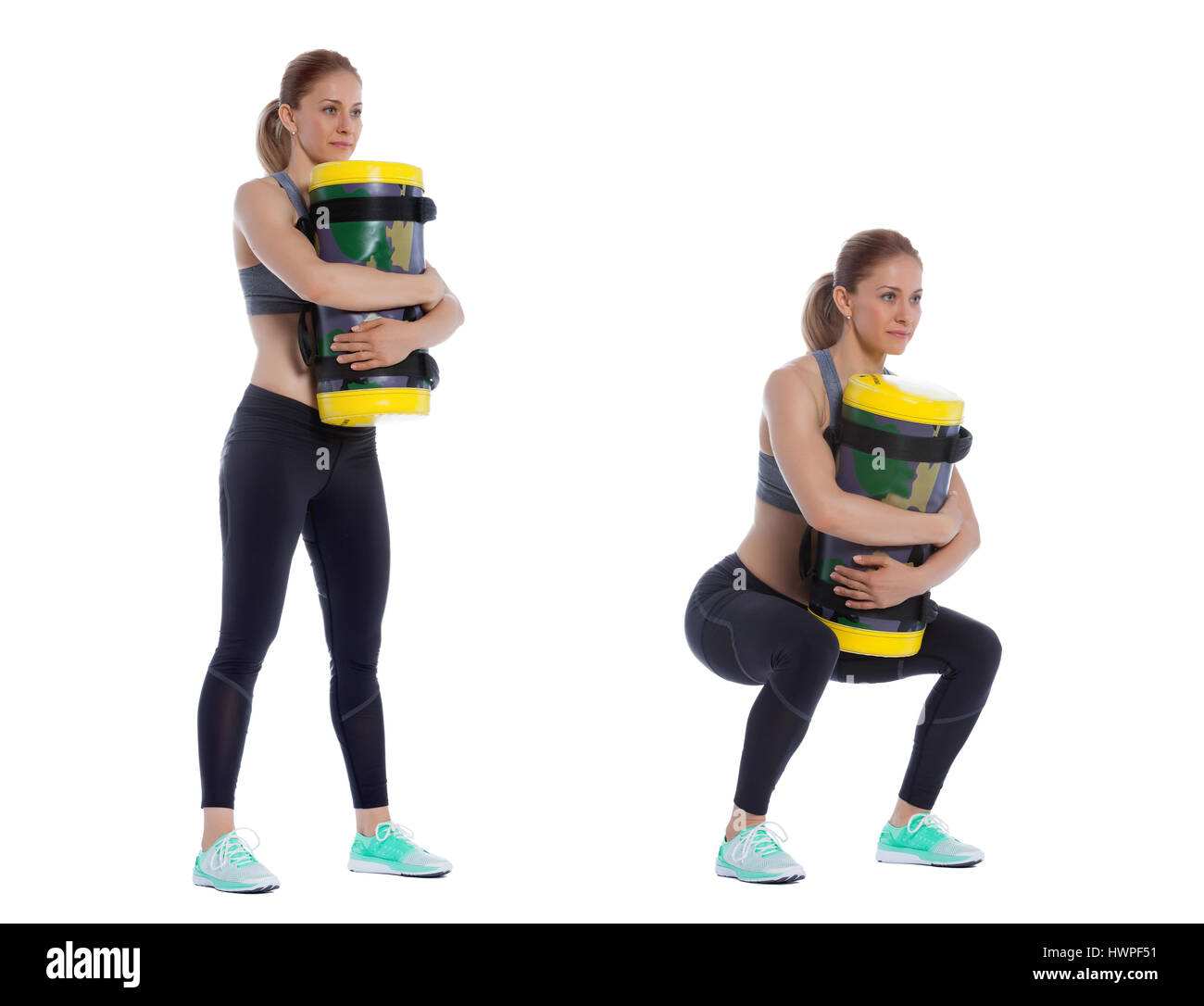 Core bag exercise executed with a professional trainer Stock Photo - Alamy