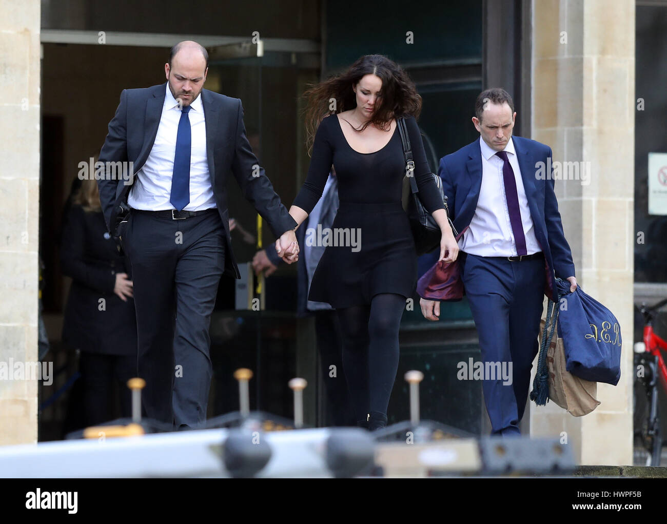 Aaron Brown (left) leaves Winchester Crown court, he has been acquitted ...