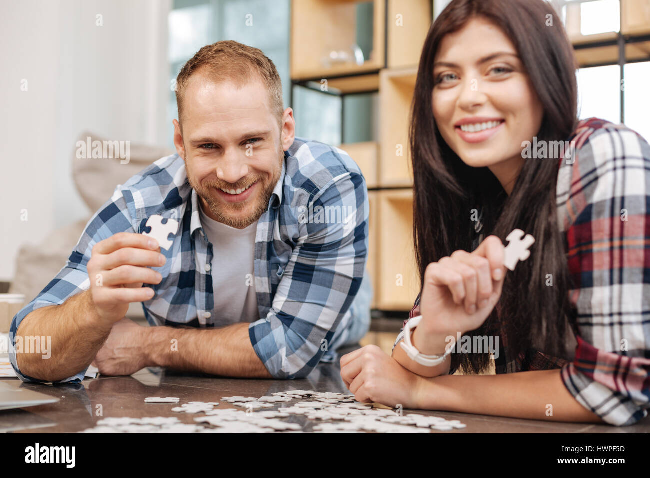 Joyful happy people looking at you Stock Photo - Alamy
