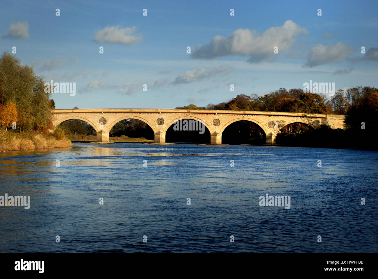 Coldstream bridge over the River Tweed Stock Photo - Alamy