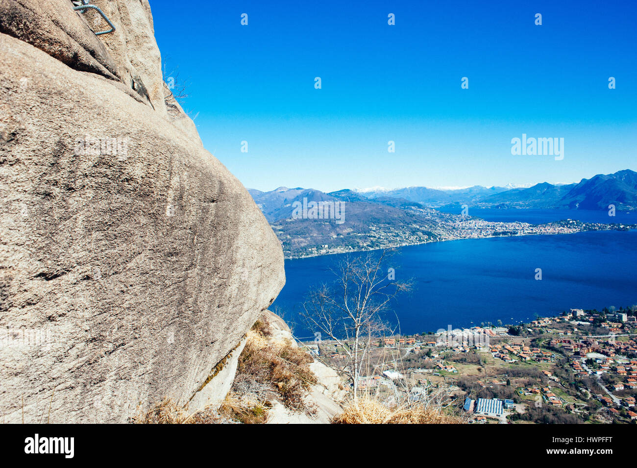 via ferrata picasass Baveno and Lake Maggiore Stock Photo - Alamy
