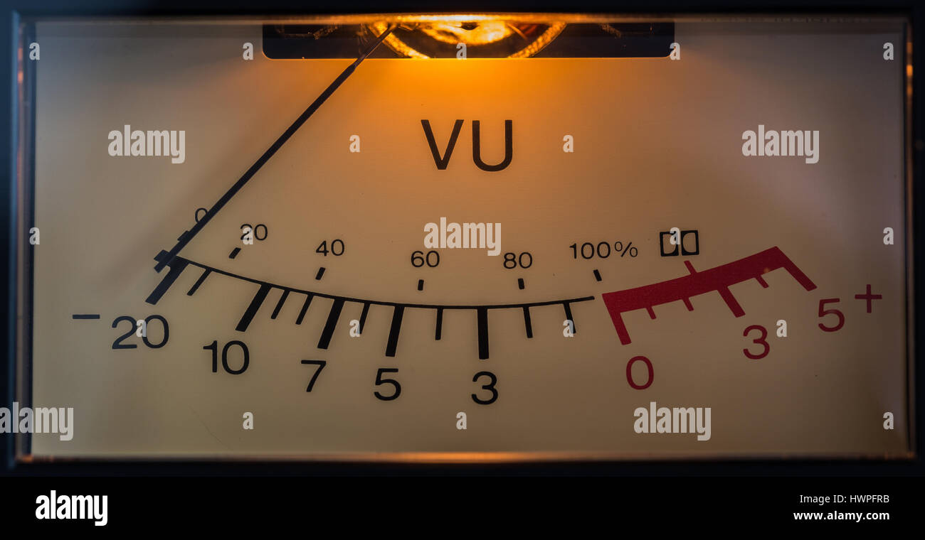 VU Meter Of Vintage Cassette Recorder,Macro Photo Stock Photo - Alamy