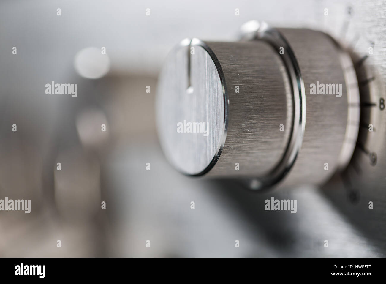 Vinage Record Level Knob Stock Photo - Alamy