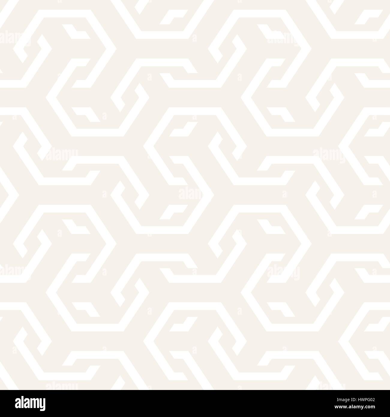 Vector Seamless Interlacing Lines Pattern. Repeating Geometric Background With Hexagonal Lattice ...