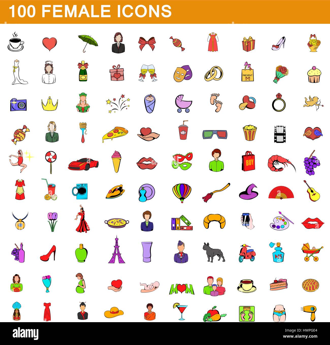 Female icons hi-res stock photography and images - Alamy