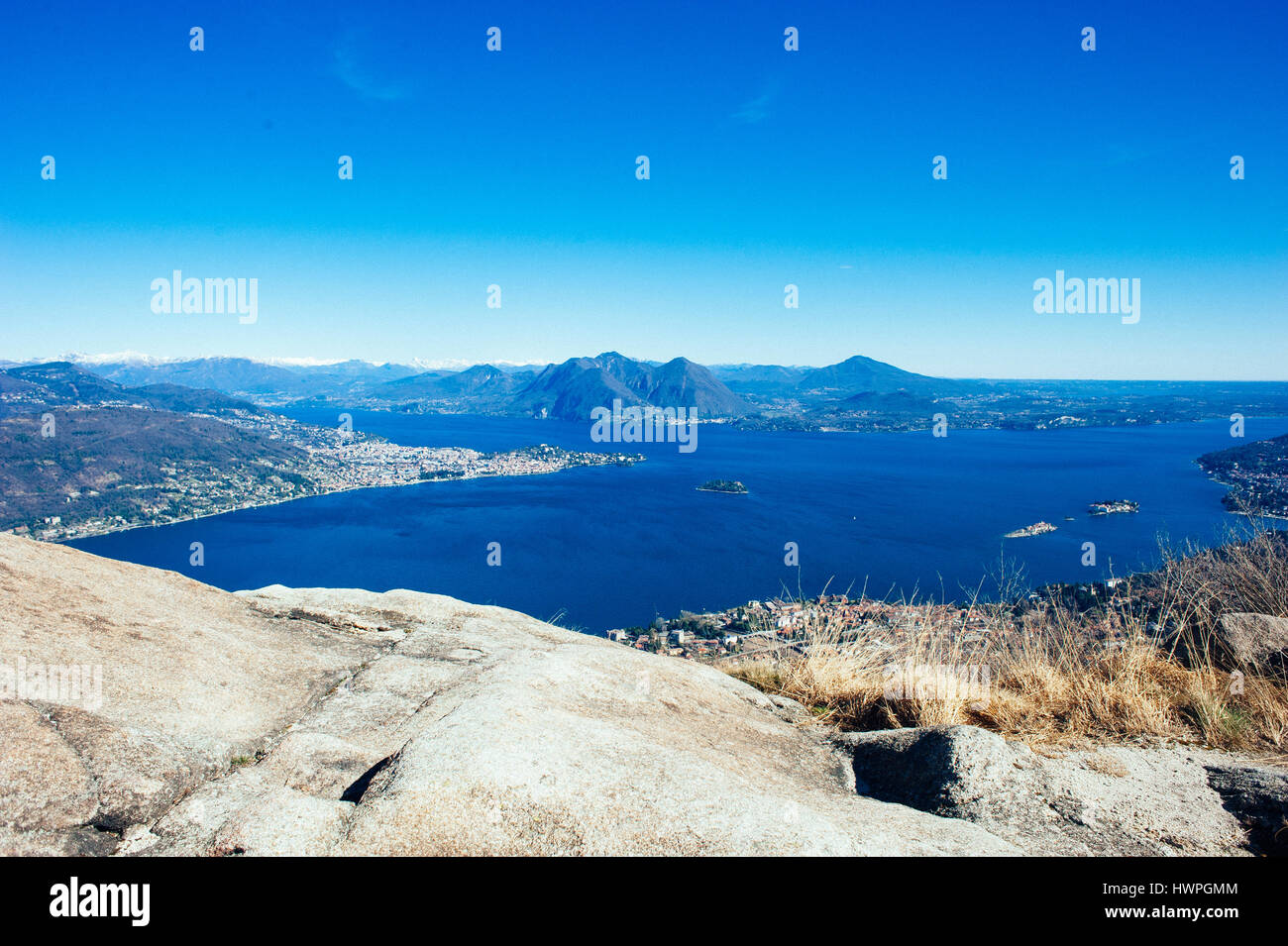 panorama of Baveno and Lake Maggiore from above Stock Photo - Alamy