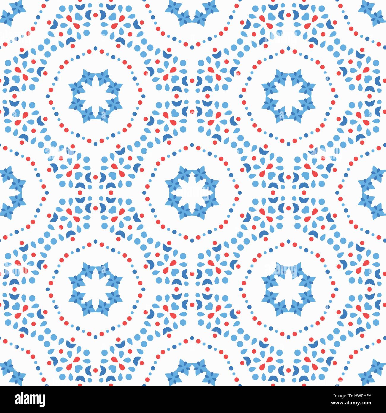 Flower Pattern Blue Boho Background Stock Vector Image & Art - Alamy