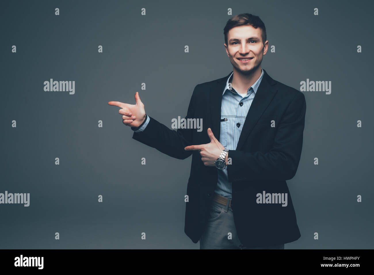 Black bristle man pointing hi-res stock photography and images - Alamy