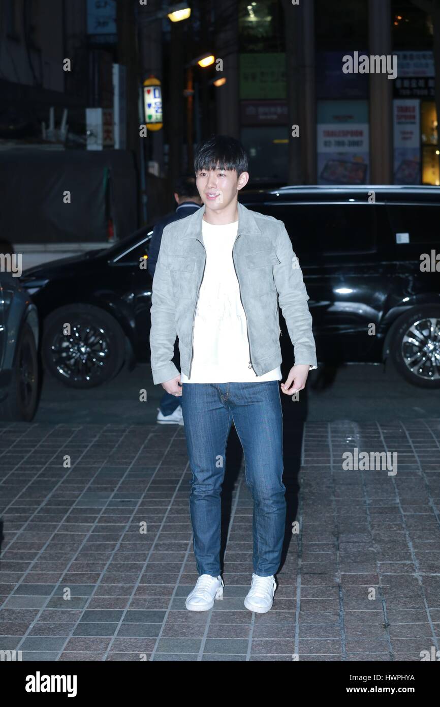 Seoul, Korea. 21st Mar, 2017. Ki joon Um, Seong Ji, Hyeon-kyung Eom and ...