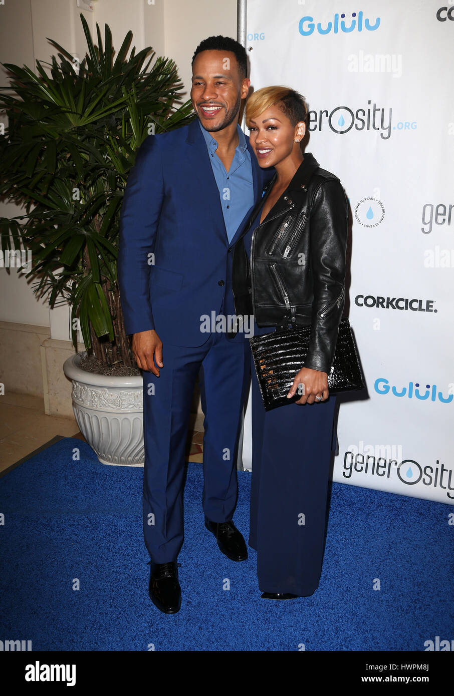 Beverly Hills, USA. 21st Mar, 2017. DeVon Franklin, Meagan Good, at Generosity.org Fundraiser ...