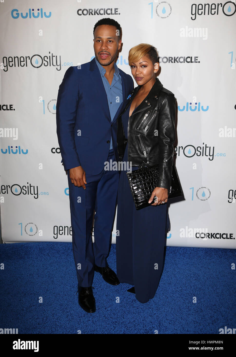 Beverly Hills, USA. 21st Mar, 2017. DeVon Franklin, Meagan Good, at Generosity.org Fundraiser ...