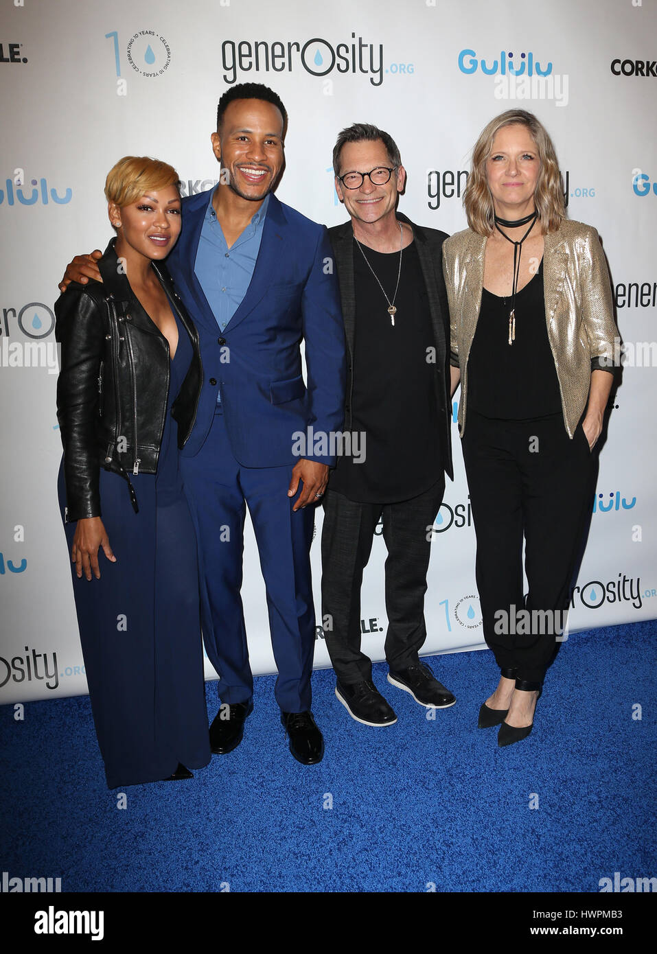 Beverly Hills, USA. 21st Mar, 2017. Meagan Good, DeVon Franklin, Philip Wagner, Holly Wagner, at ...
