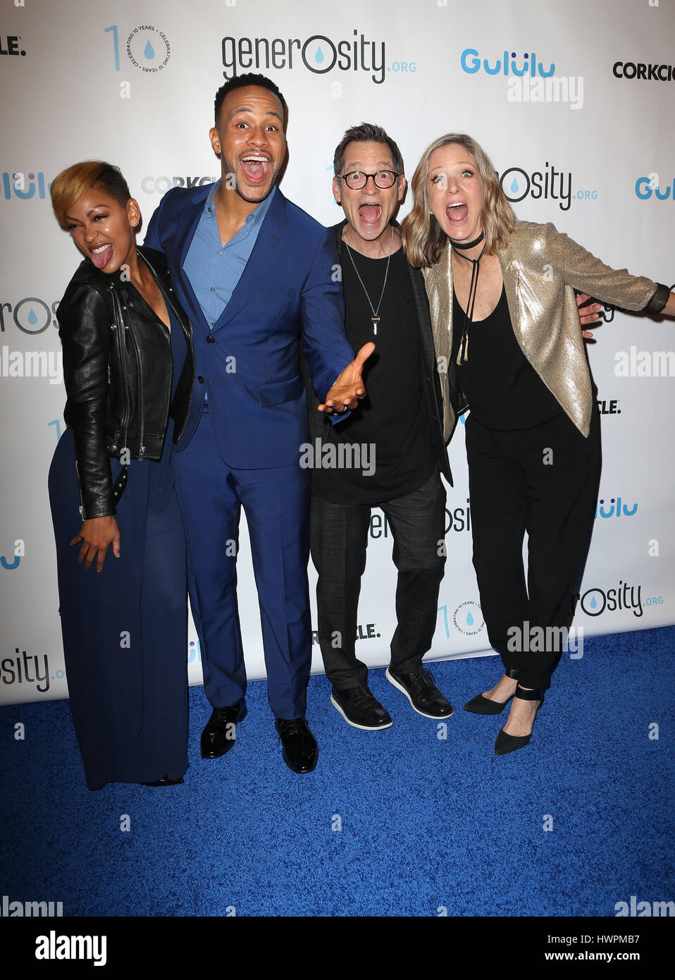 Beverly Hills, USA. 21st Mar, 2017. Meagan Good, DeVon Franklin, Philip Wagner, Holly Wagner, at ...